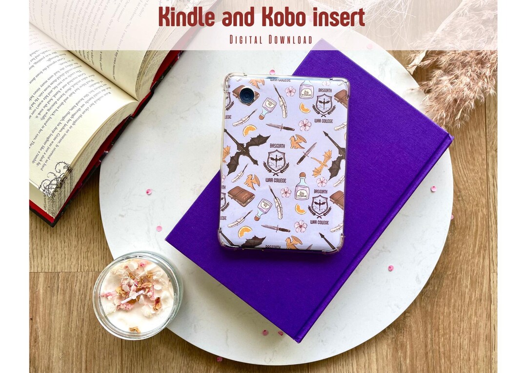 PRINTABLE Fourth Wing Kindle Insert Dragon Kindle Srickers Romantasy E ...