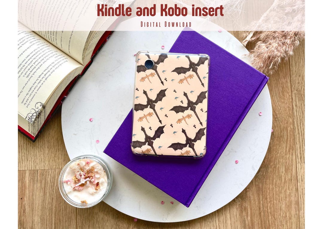 PRINTABLE Fourth Wing Kindle Insert Dragon Kindle Srickers Romantasy E ...