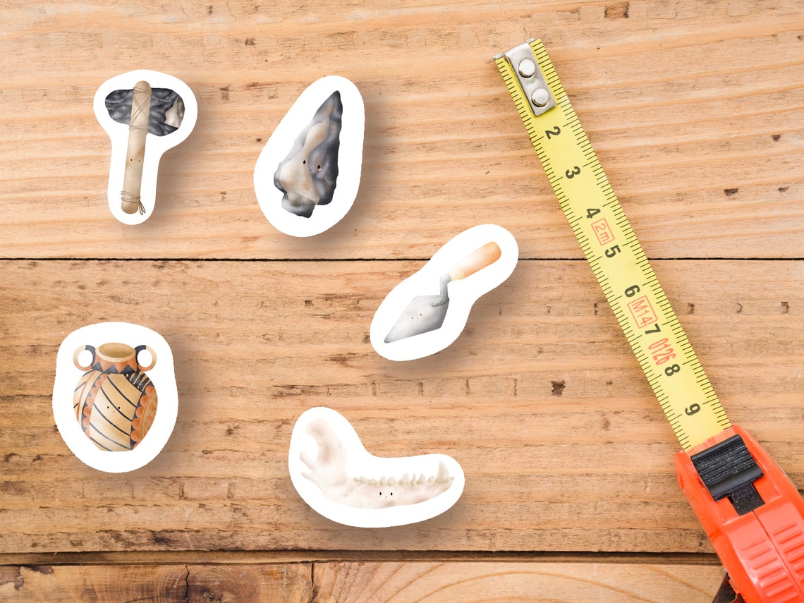 Archaeologist Sticker Set Paleontologist Sticker Set Indiana | Etsy
