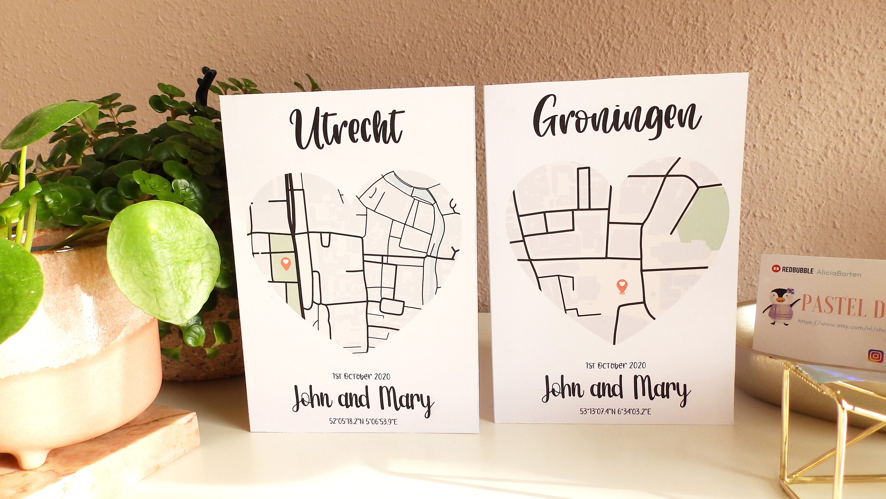 Custom first date map card Where we met Special Location Map | Etsy