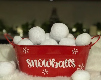 Snowball Bucket, Snowball Fight, Snowballs, Custom Snowball Bucket ...