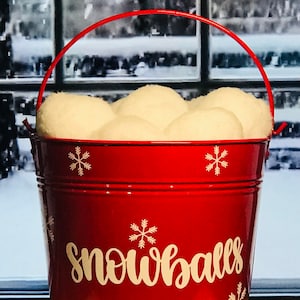 Personalized Snowball Bucket, Snowball Fight Decor - Etsy