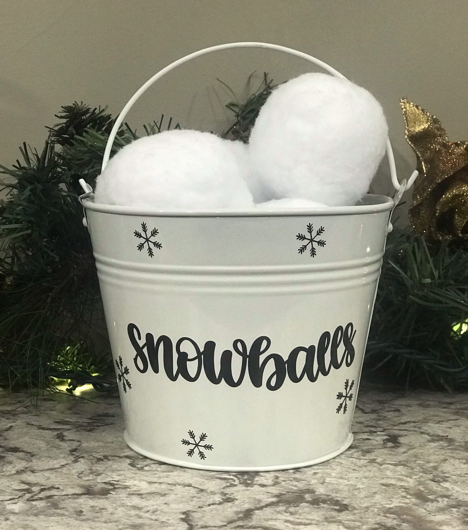Custom Snowball Bucket Snowball Fight Snowballs | Etsy