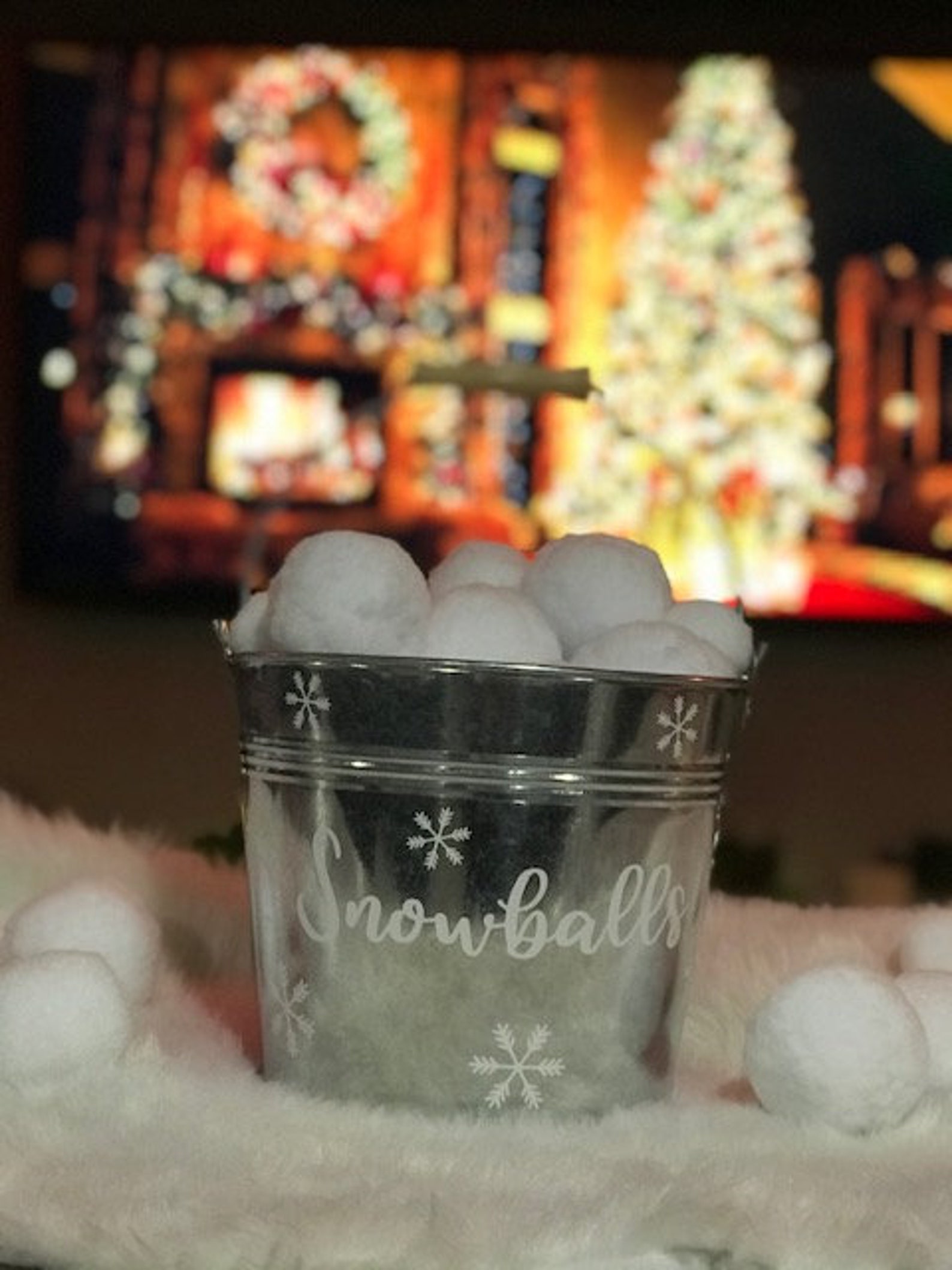 Personalized Snowball Bucket, Snowball Fight Decor - Etsy