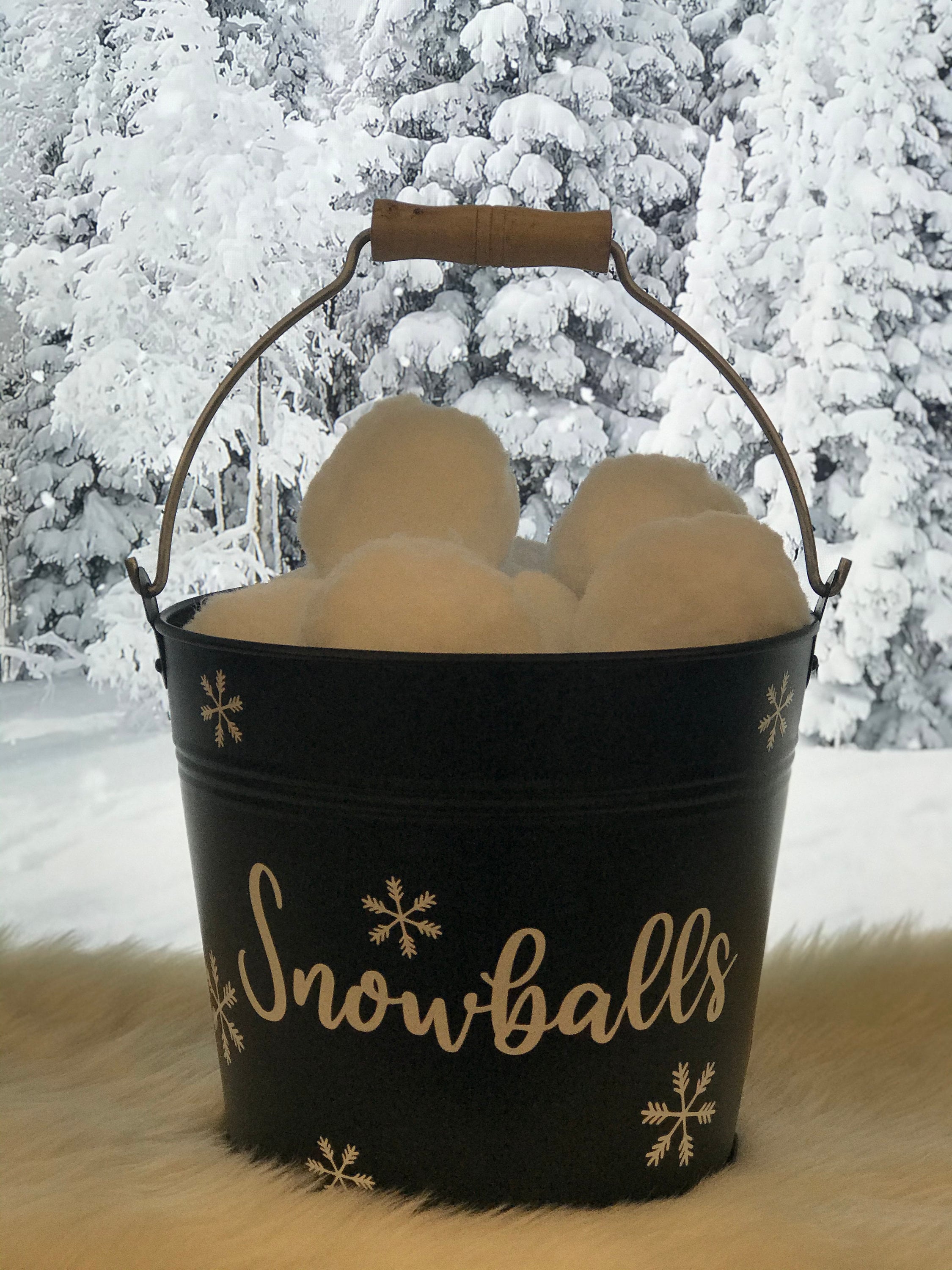 Custom Snowball Bucket Snowball Fight Snowballs | Etsy
