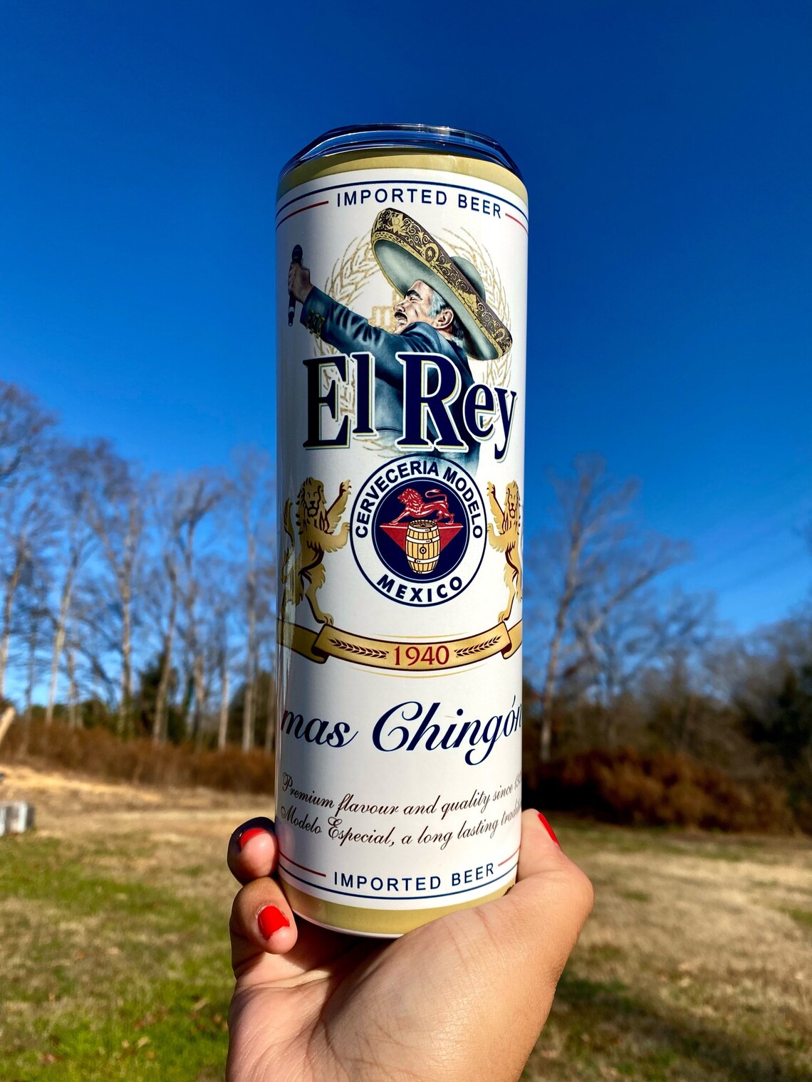 El Rey Tumbler Vicente Fernandez Skinny Tumbler Chente 20oz - Etsy