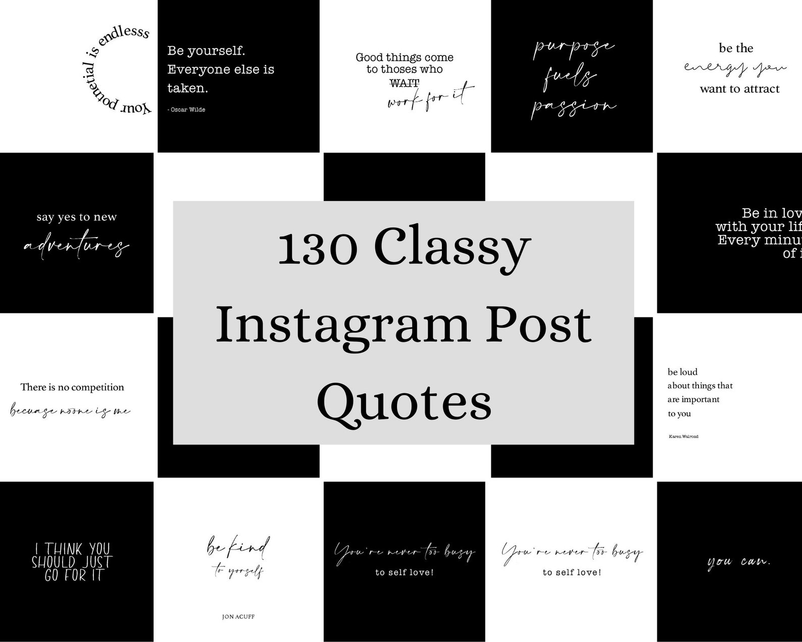 130 Classy Inspiration Quotes for Instagram Motivational | Etsy