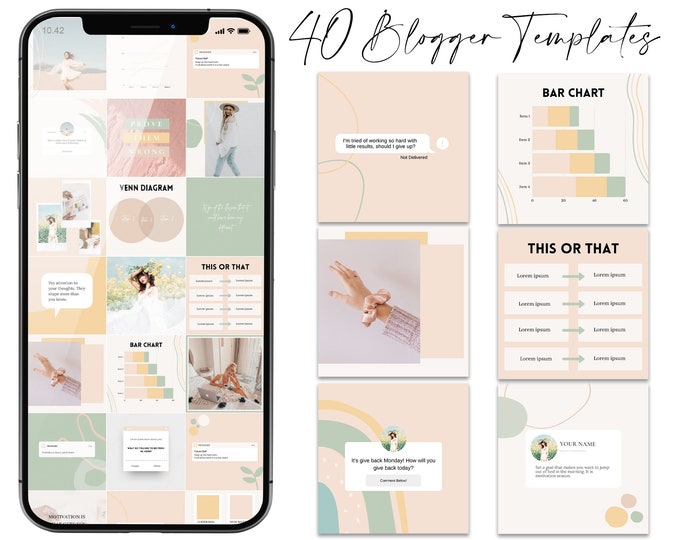 Blogger Instagram Templates Social Media Templates Social Media Posts ...