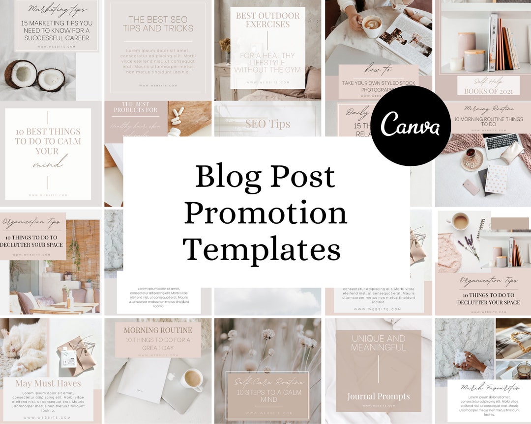 19 Blog Promotion Instagram Templates for Canva Instagram - Etsy