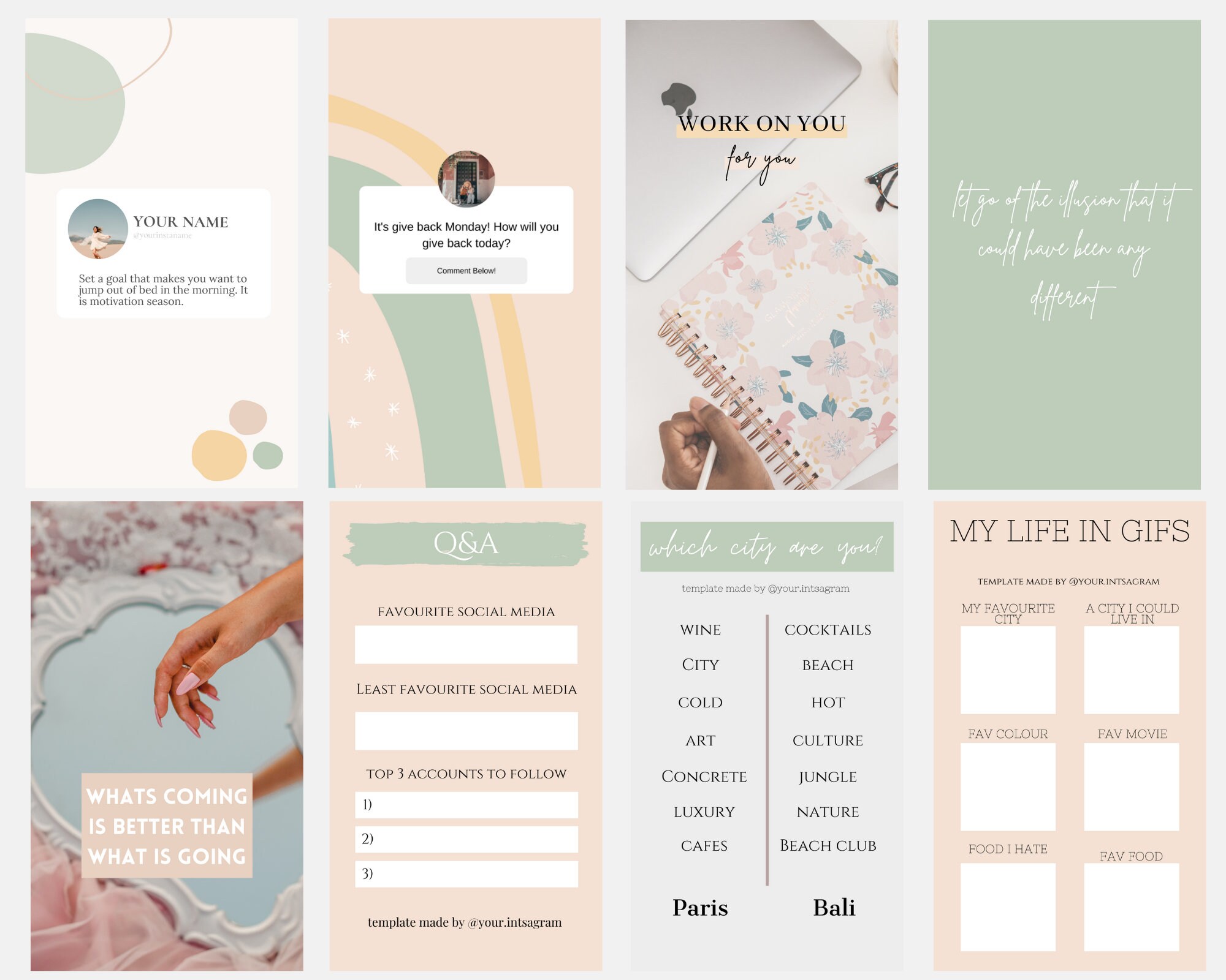 30 Blogger Instagram Story Templates Social Media Templates - Etsy UK