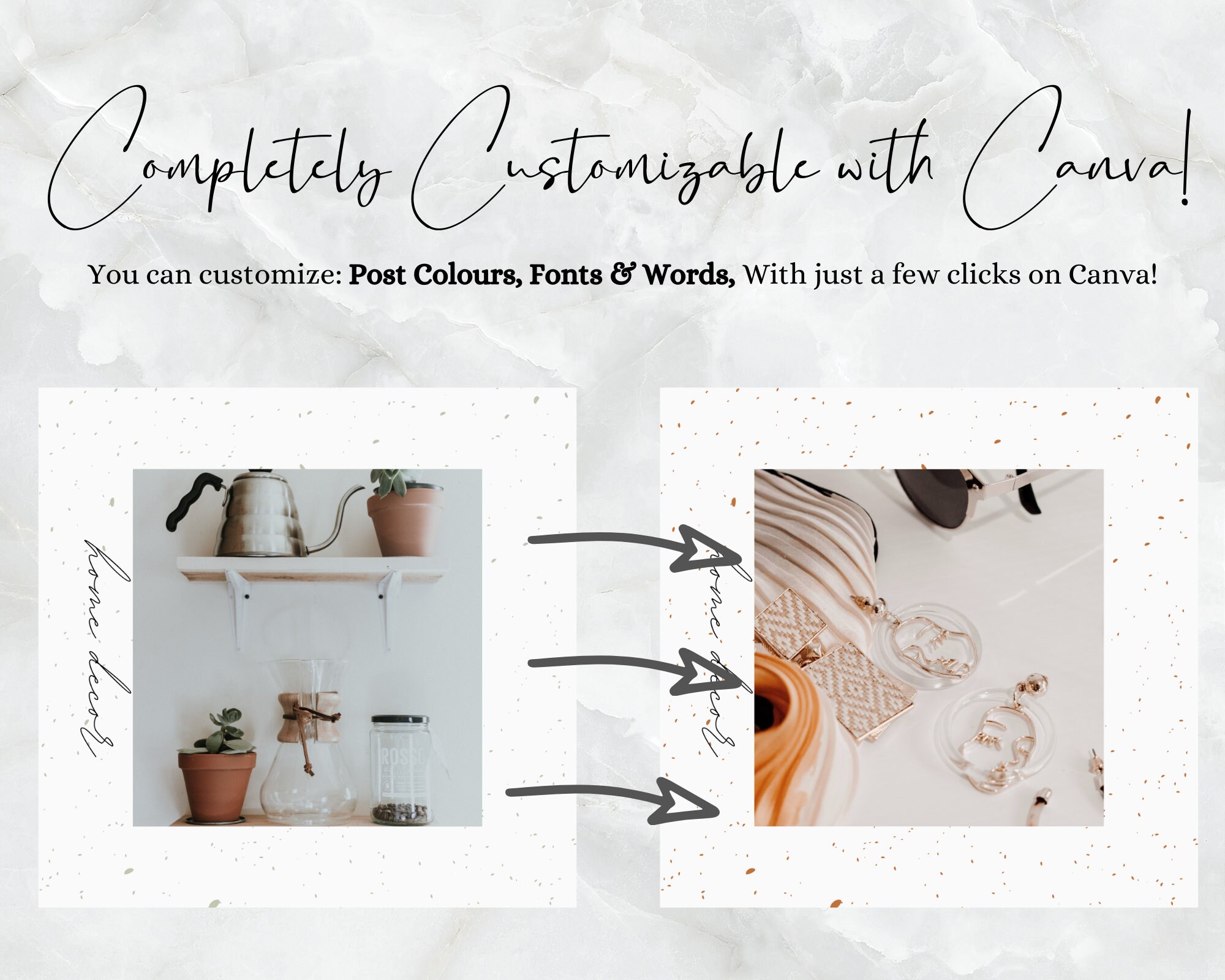 20 Earthy Instagram Templates for Canva Instagram Marketing | Etsy