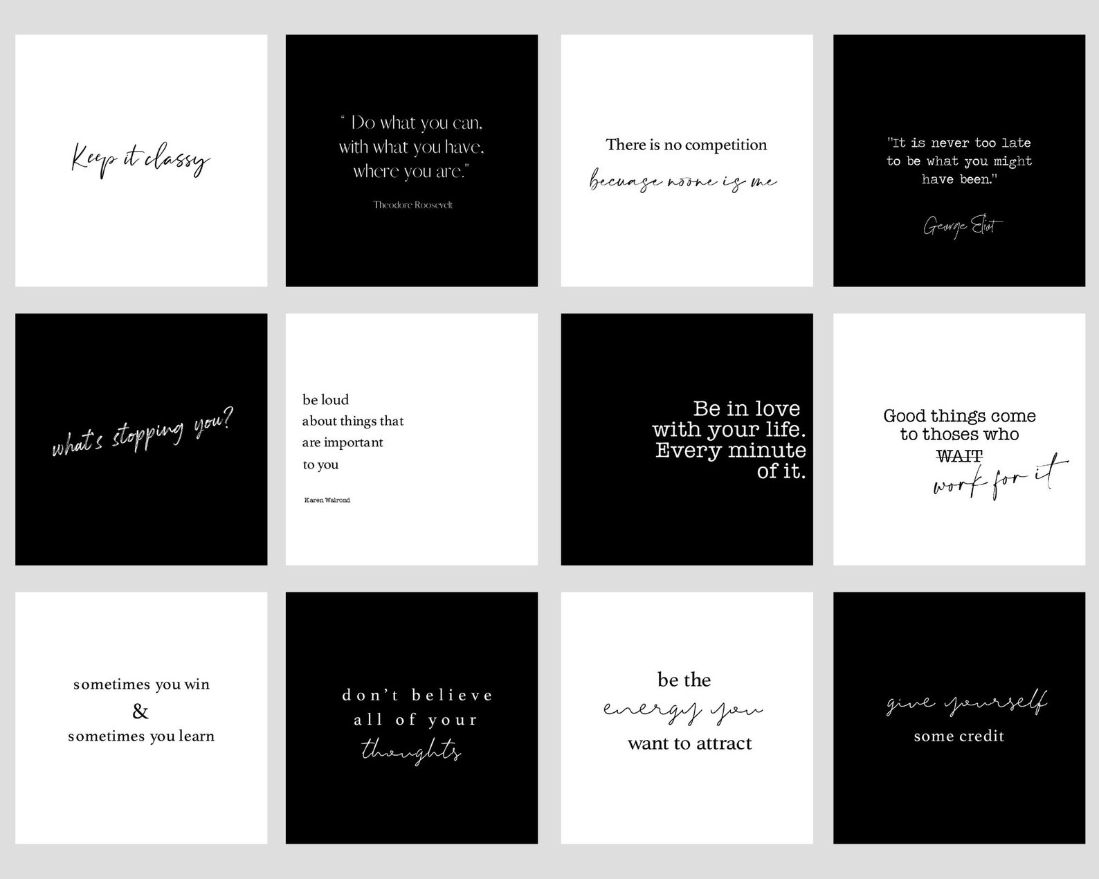 130 Classy Inspiration Quotes for Instagram Motivational | Etsy