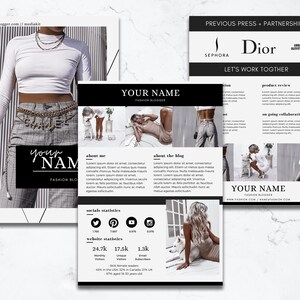 Fashion Blogger Media Kit Template Canva Media Kit Template Business ...