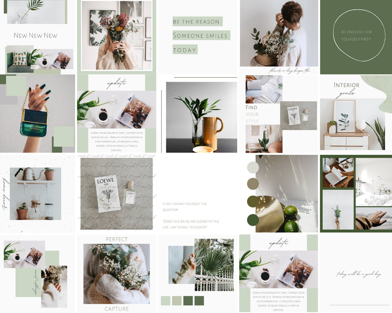 20 Earthy Instagram Templates for Canva Instagram Marketing | Etsy