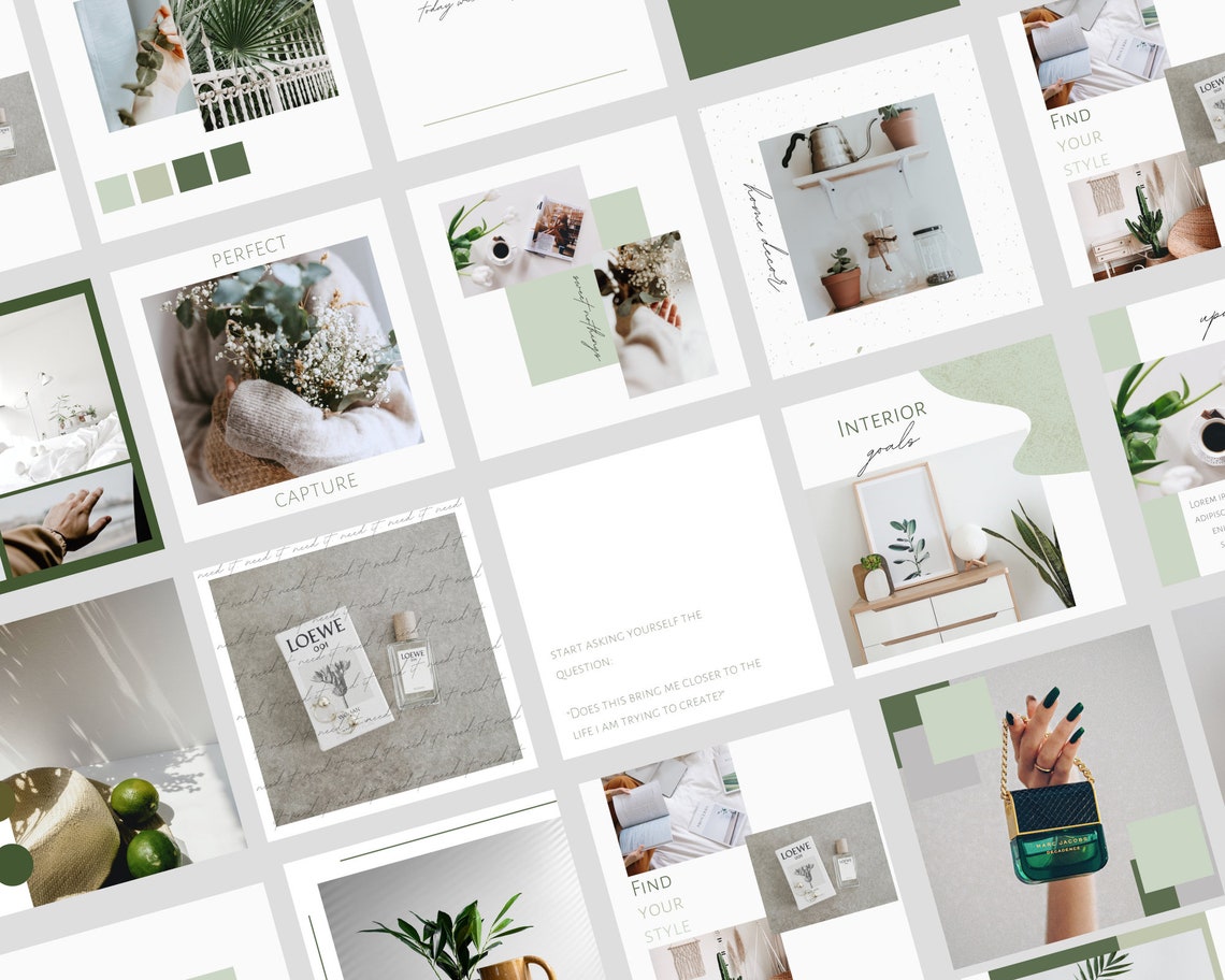20 Earthy Instagram Templates for Canva Instagram Marketing | Etsy