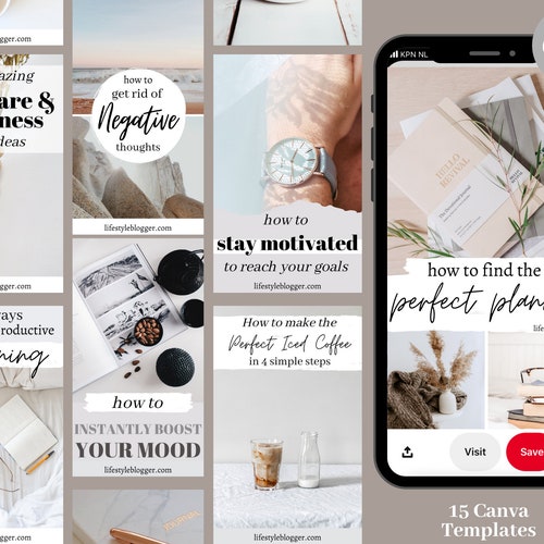 15 Customizable Pinterest Graphic Templates Travel Blogger - Etsy