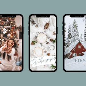 Winter Instagram Story Stickers Holiday Instagram Templates - Etsy