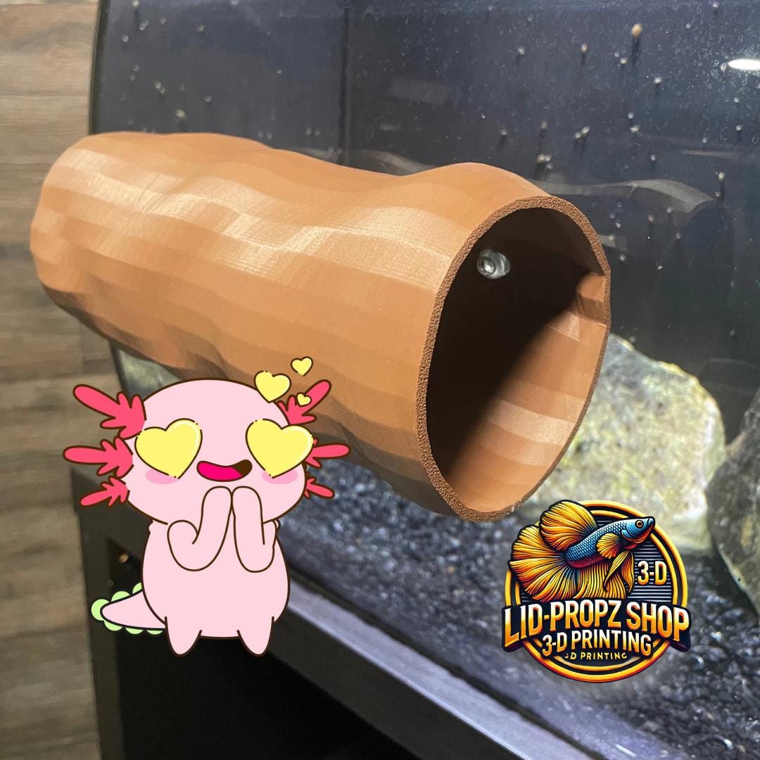 Axolotl MEGA Relaxation Log Tube for All Fish, Three Suction Tubes 7 ...