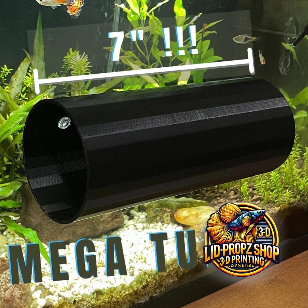 Axolotl MEGA Relaxation Log Tube for All Fish, Three Suction Tubes 7 ...