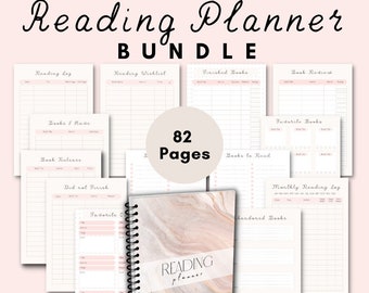 Book Reading Planner Bundle Printable, Reading Planner 2023,printable ...