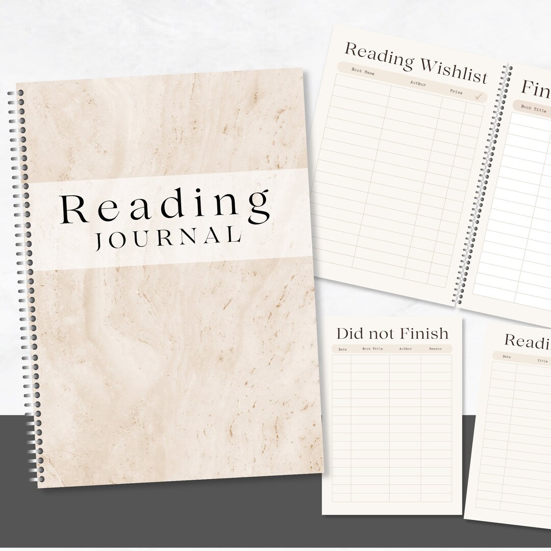 Digital Reading Journal Planner Bundle Printable Reading - Etsy