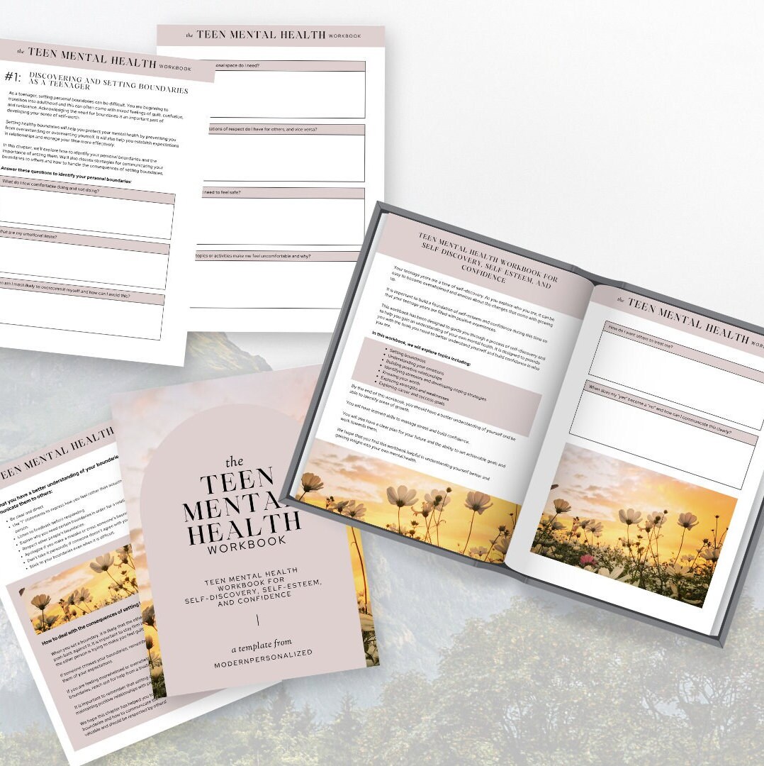 Teen Mental Health, Teen Mental Health Journal, Teen Anxiety Journal ...