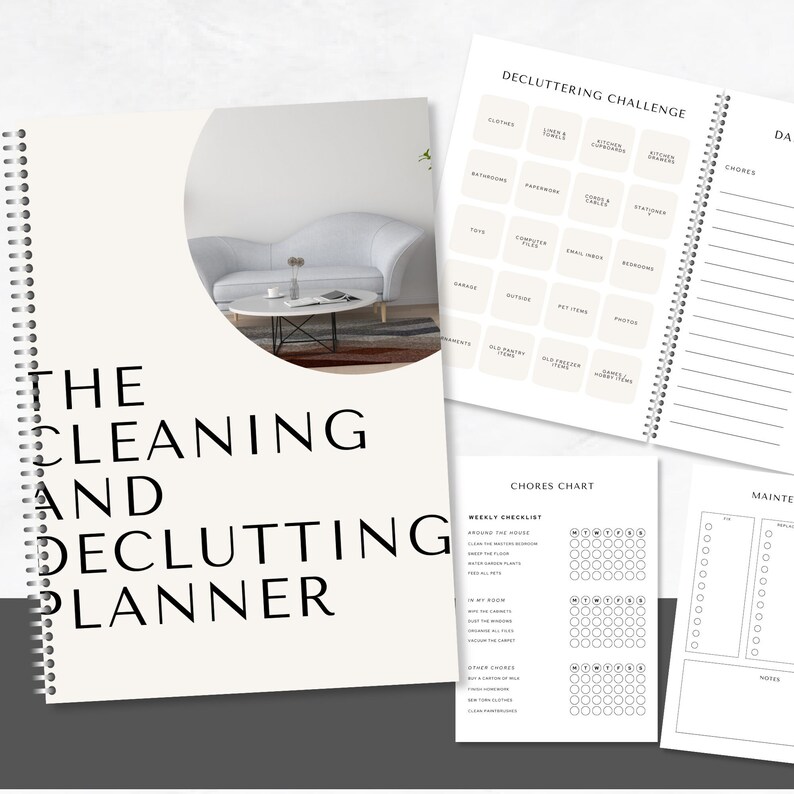 Cleaning Checklist Cleaning and Decluttering Planner - Etsy