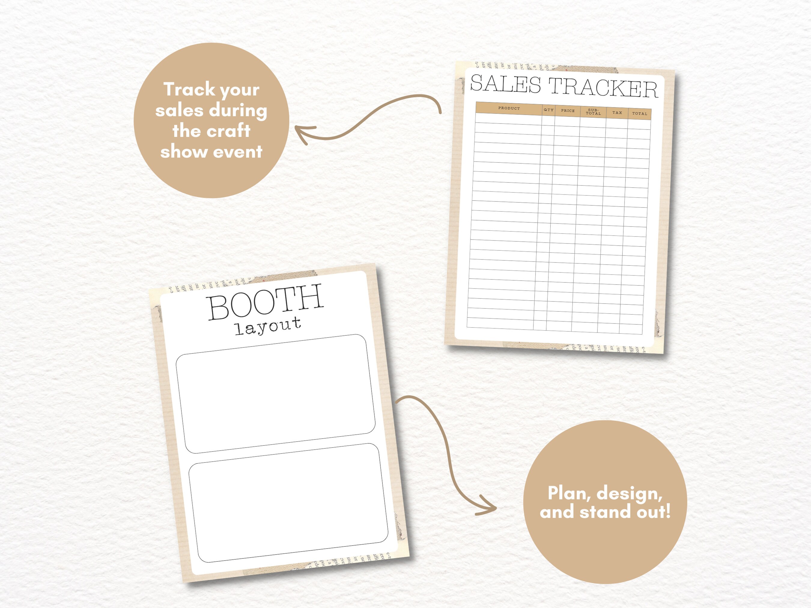 Craft Fair Planner, Craft Show Templates, Market Stall Planner ...