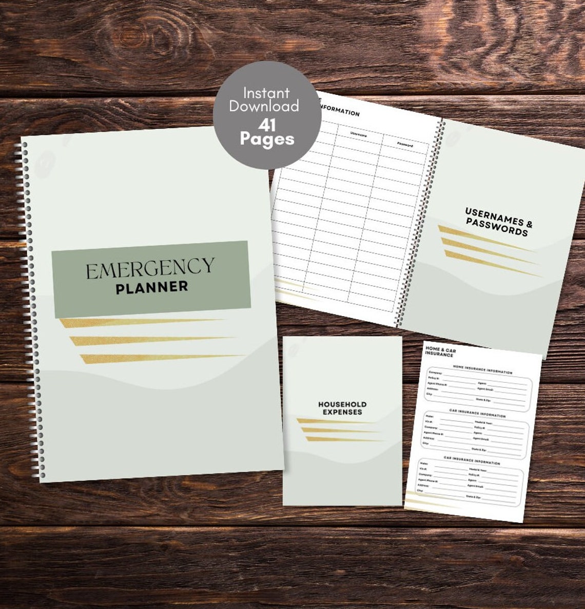 Emergency Binder Printable and Fillable, in Case of Emergency Printable ...