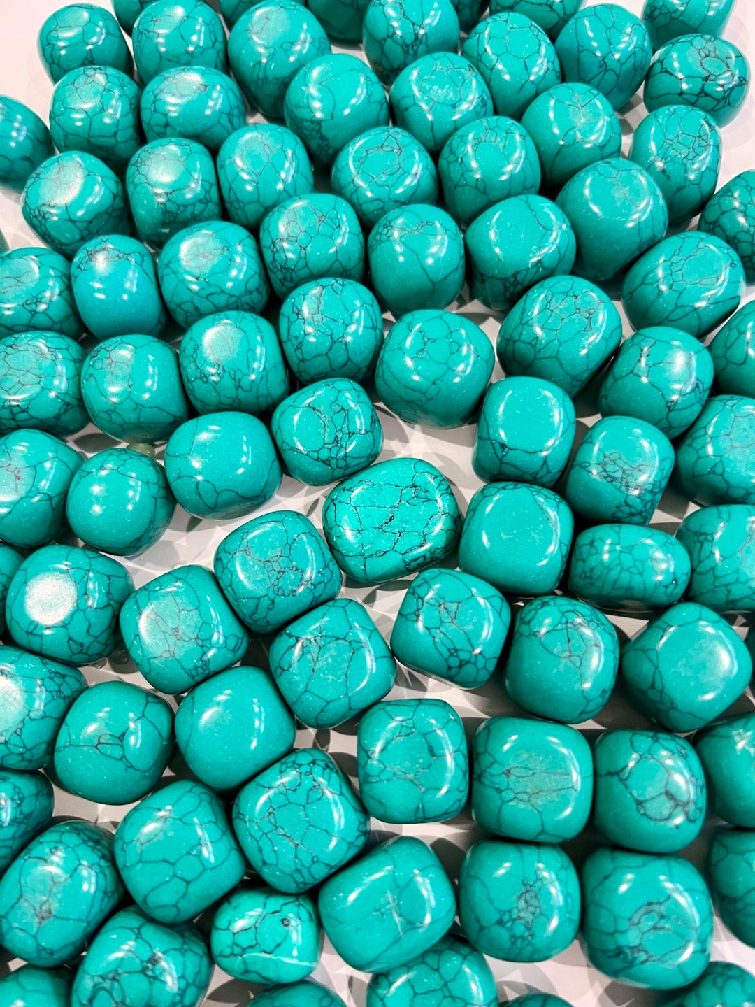 Blue Howlite Tumble Stone Howlite Worry Stone Jewelry Making Crystal ...