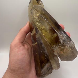 Smoky Citrine LARGE Statement Piece - Bridge Citrine + Display Stand ...