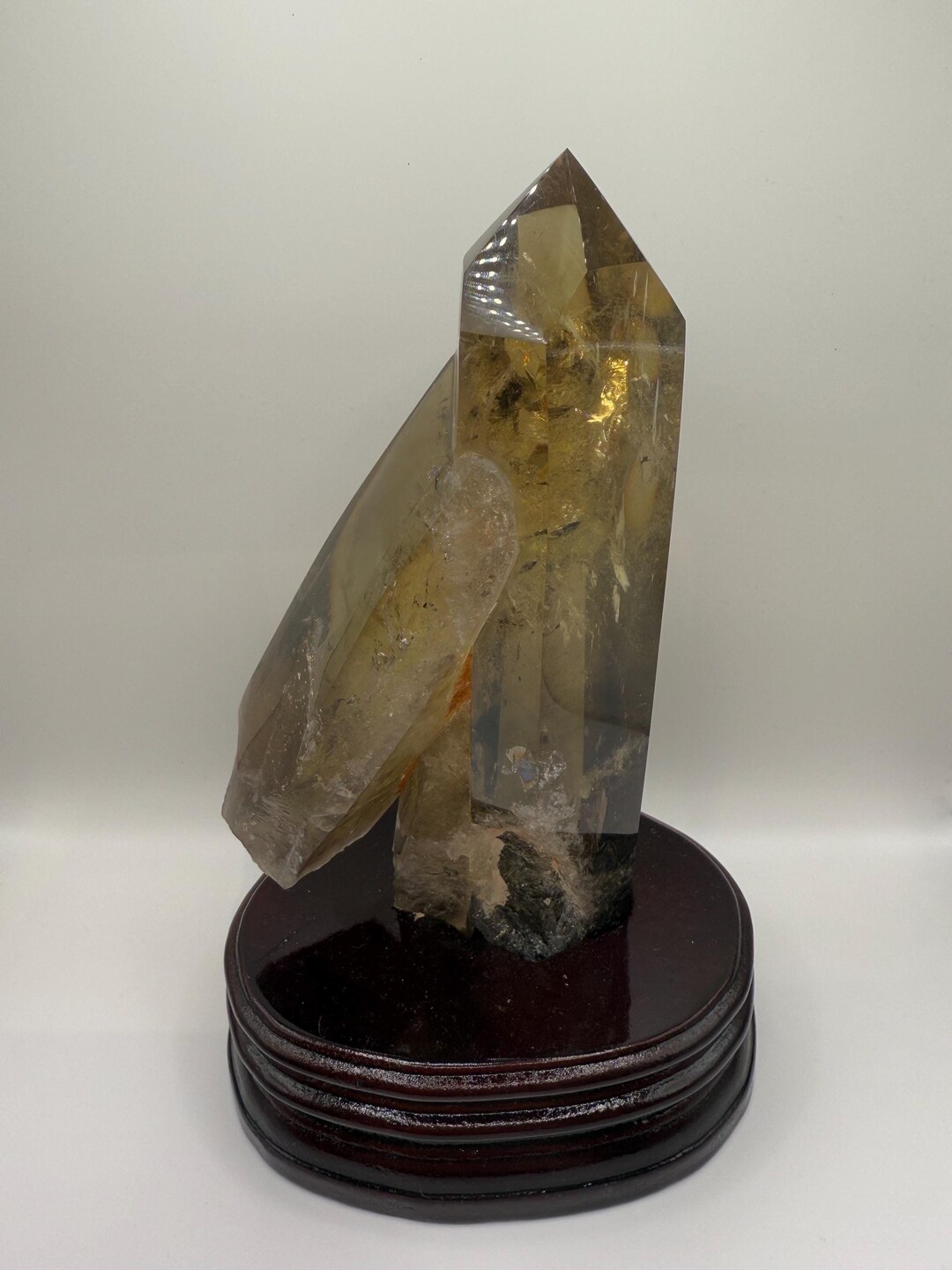 Smoky Citrine LARGE Statement Piece - Bridge Citrine + Display Stand ...