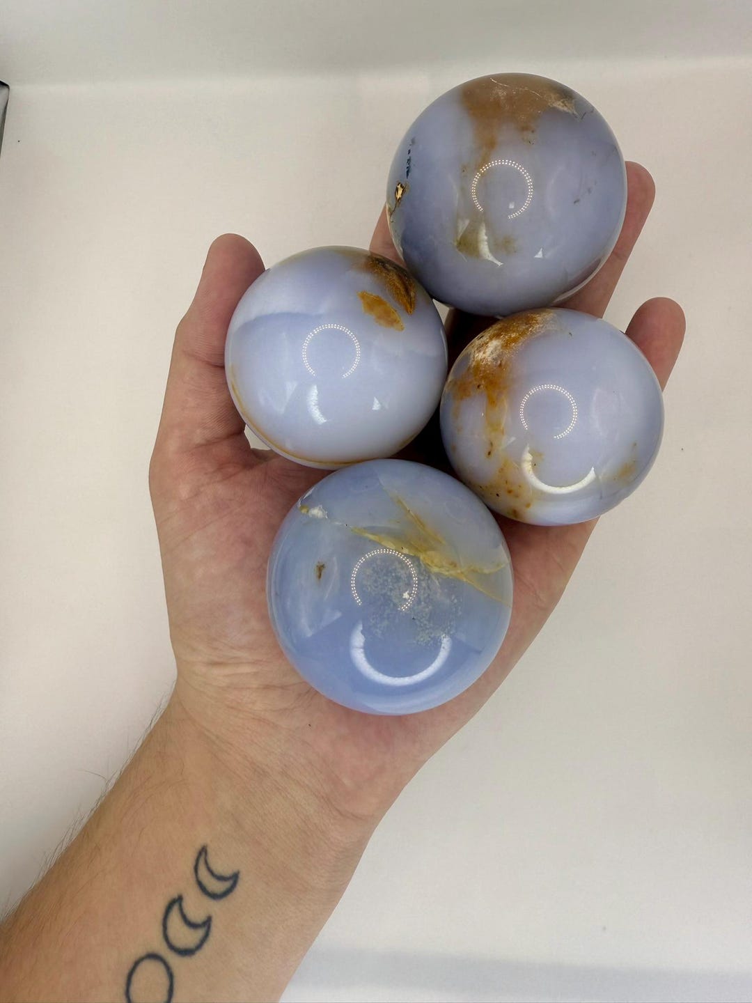 Blue Chalcedony Sphere With Stand – Calming Chakra Crystal - Etsy