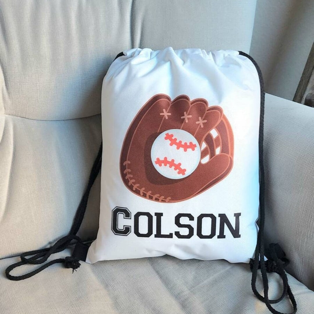 Personalized Baseball Drawstring Bag: Birthday Gift for Boys - Etsy