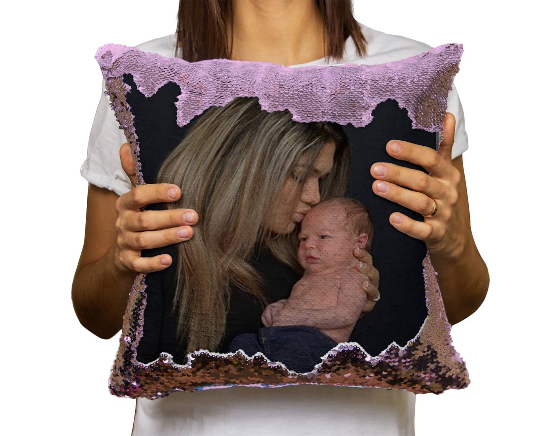 Custom Family Photo Pillow Cover: Mermaid Sequin or Non Sequin Cushion ...