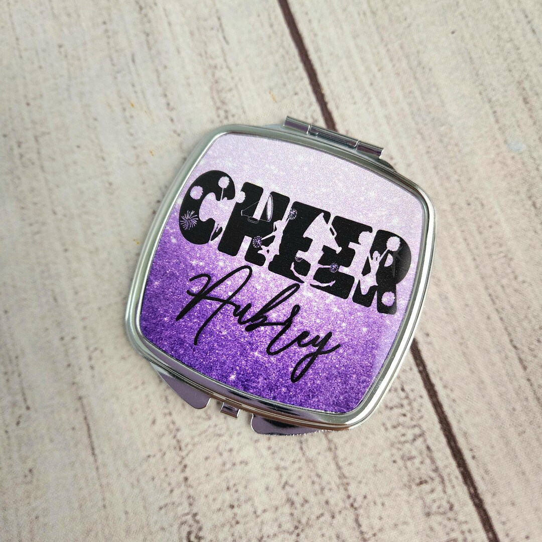 Cheer Personalized Compact Mirror, Christmas Gift Idea for Cheerleading ...