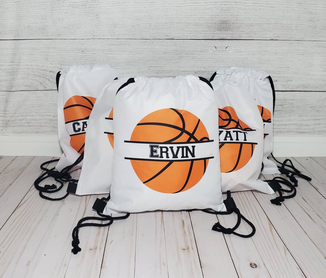 Personalized Basketball Drawstring Bag: Sports Party Favor - Etsy