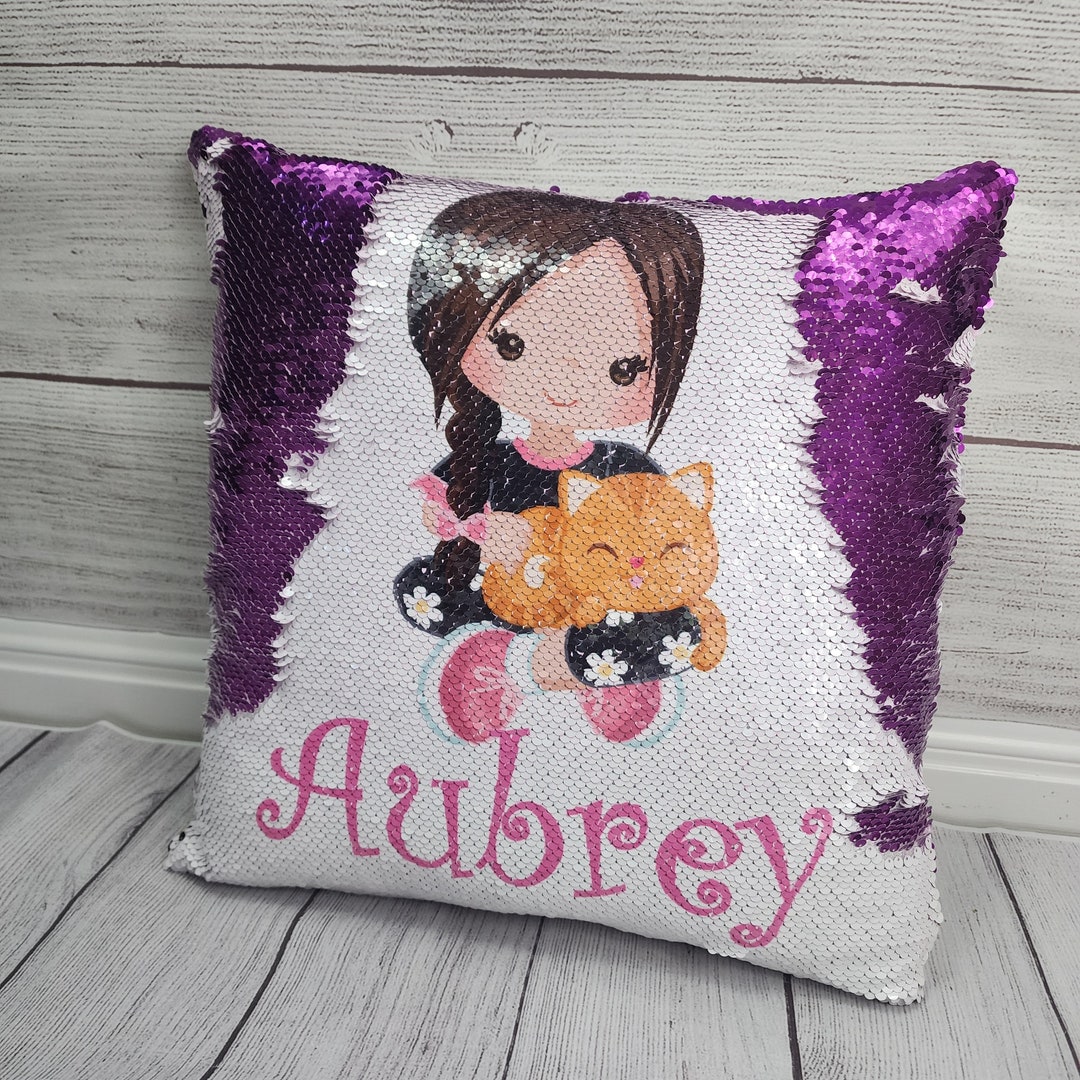 Personalized Cat Pillow: Custom Keepsake Gift, Playroom Decor - Etsy