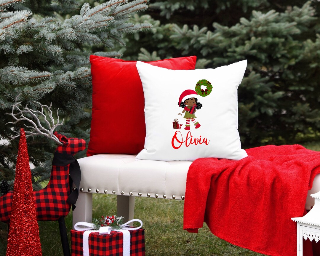 Personalized Christmas Elf Sequin Pillow Case: Festive Holiday Decor - Etsy