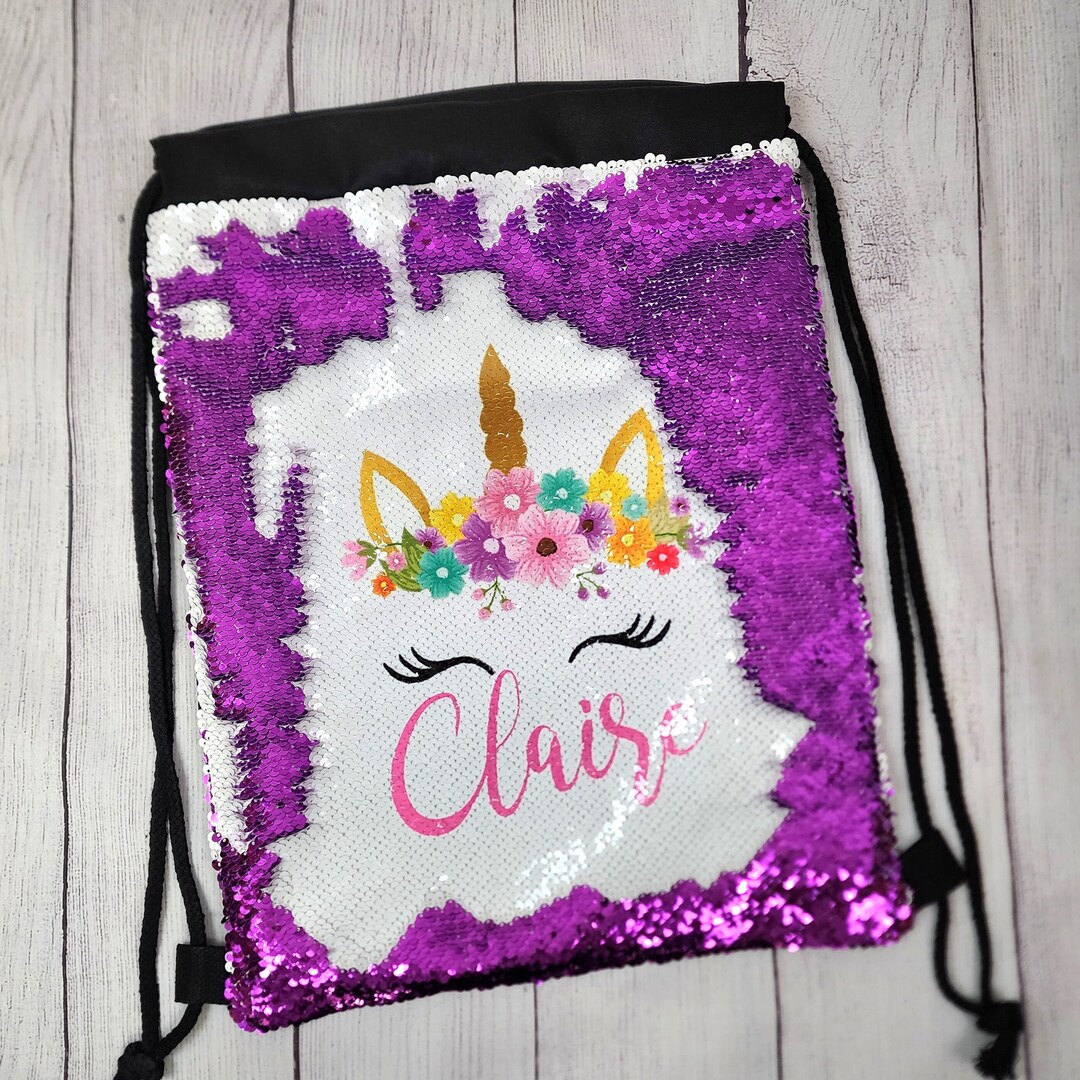 Personalized Unicorn Drawstring Bag: Birthday Gift for Girls - Etsy