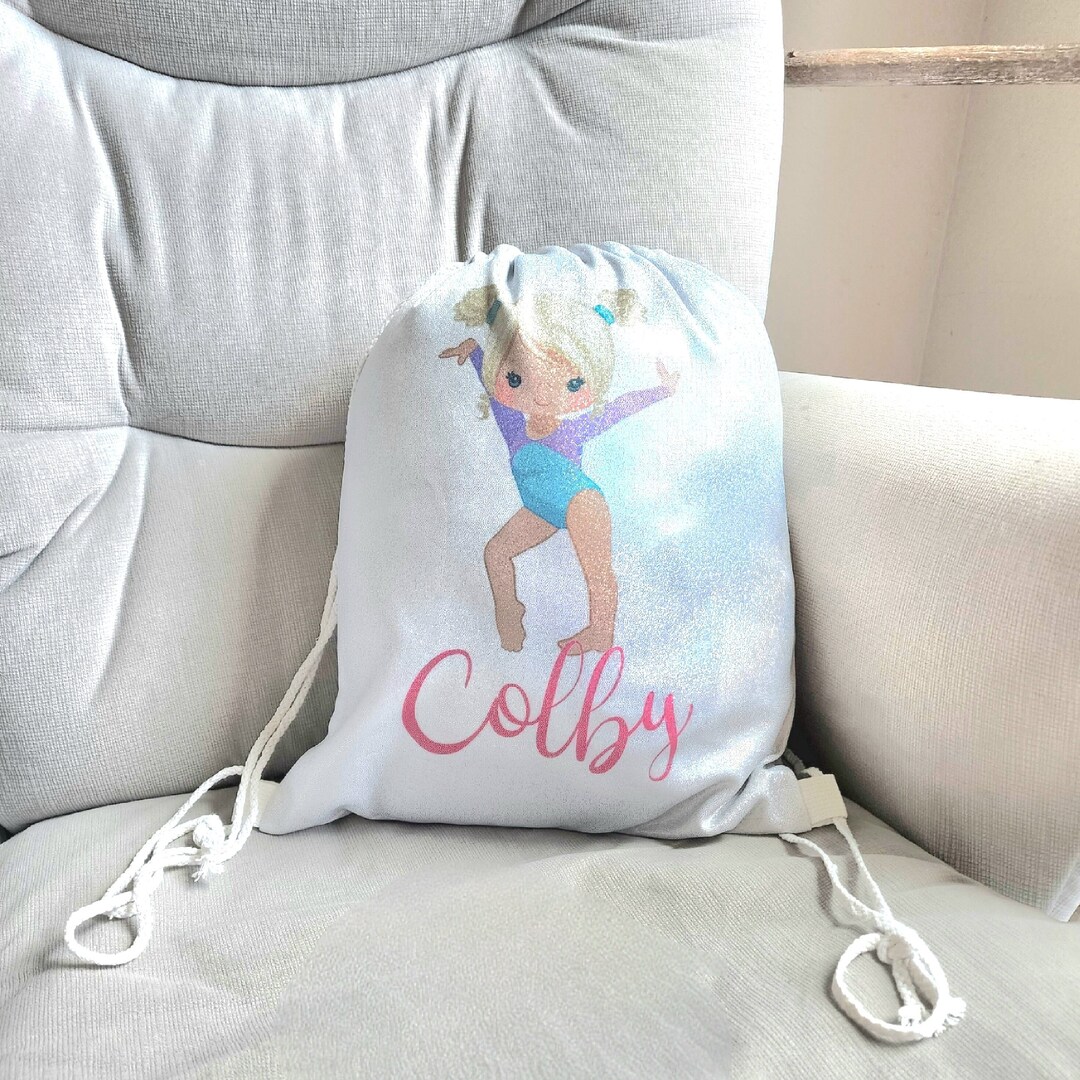 Custom Gymnastics Gift for Tiny Toddler Girl, Personalized Grip Bag for ...