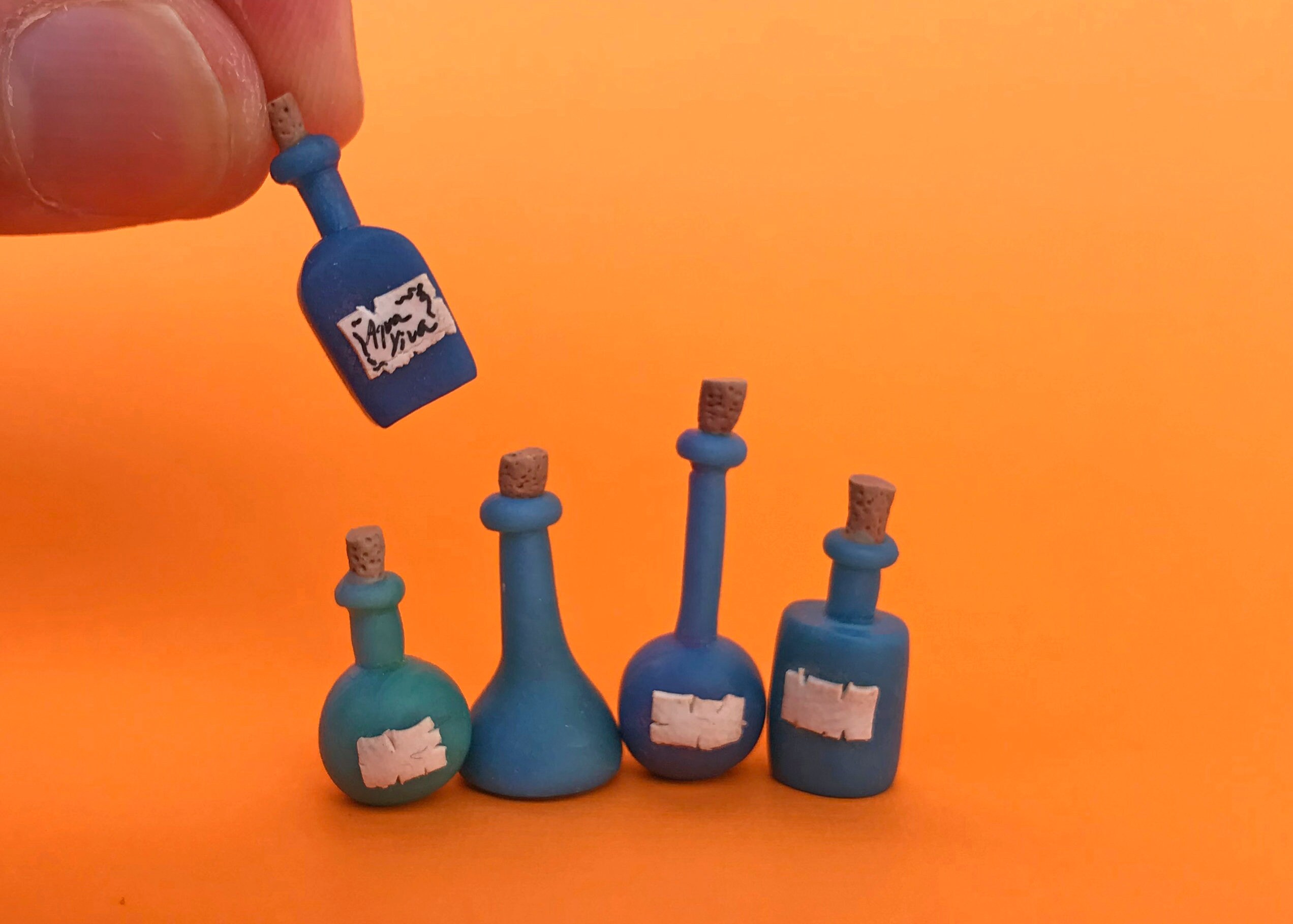 Miniature Potion Bottle Set Made From Polymer Clay | Etsy