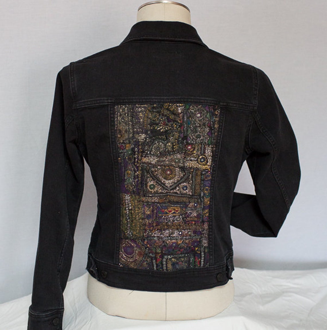 Vintage Jean Jacket. Embellished Jean Jacket. Upcycled Clothes. - Etsy