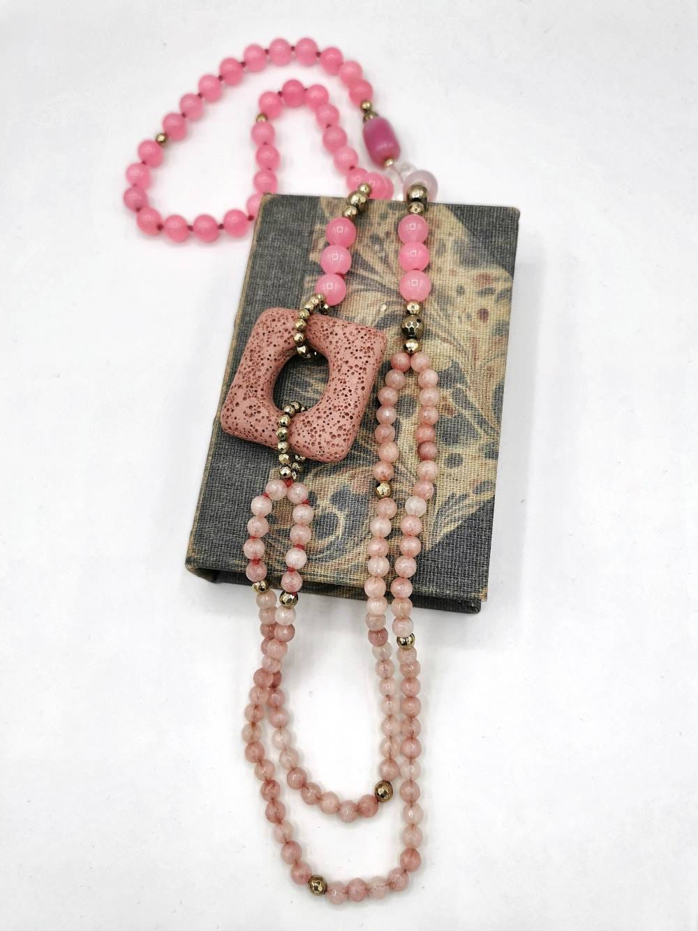 Women's Necklace With Stones, Multistrand Necklace, Long Women's ...