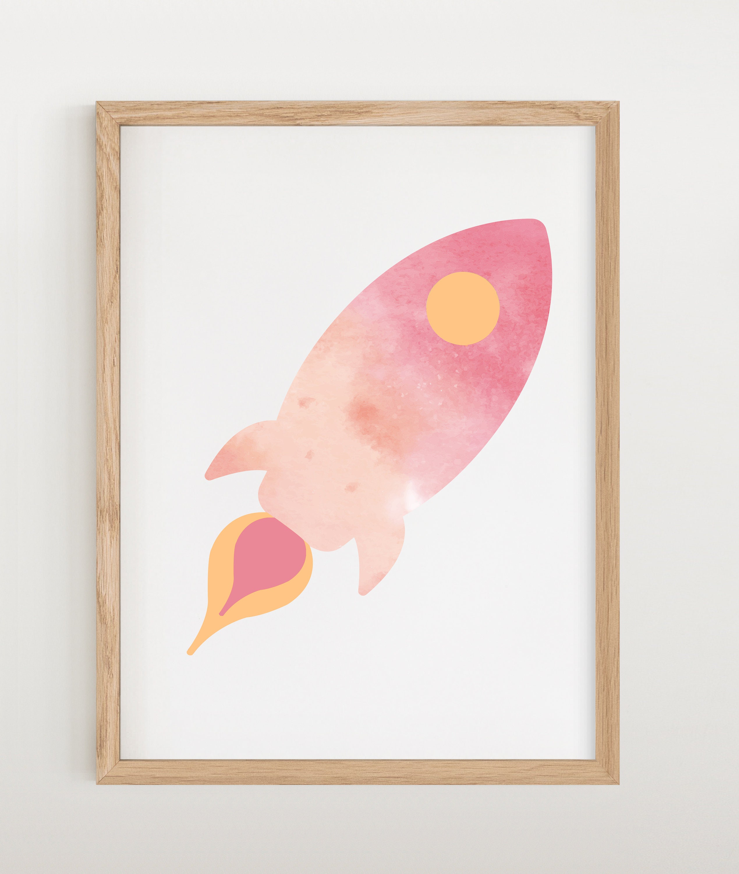 Pink Outer Space Nursery, Pink Girls Room Print, Outer Space Themed ...