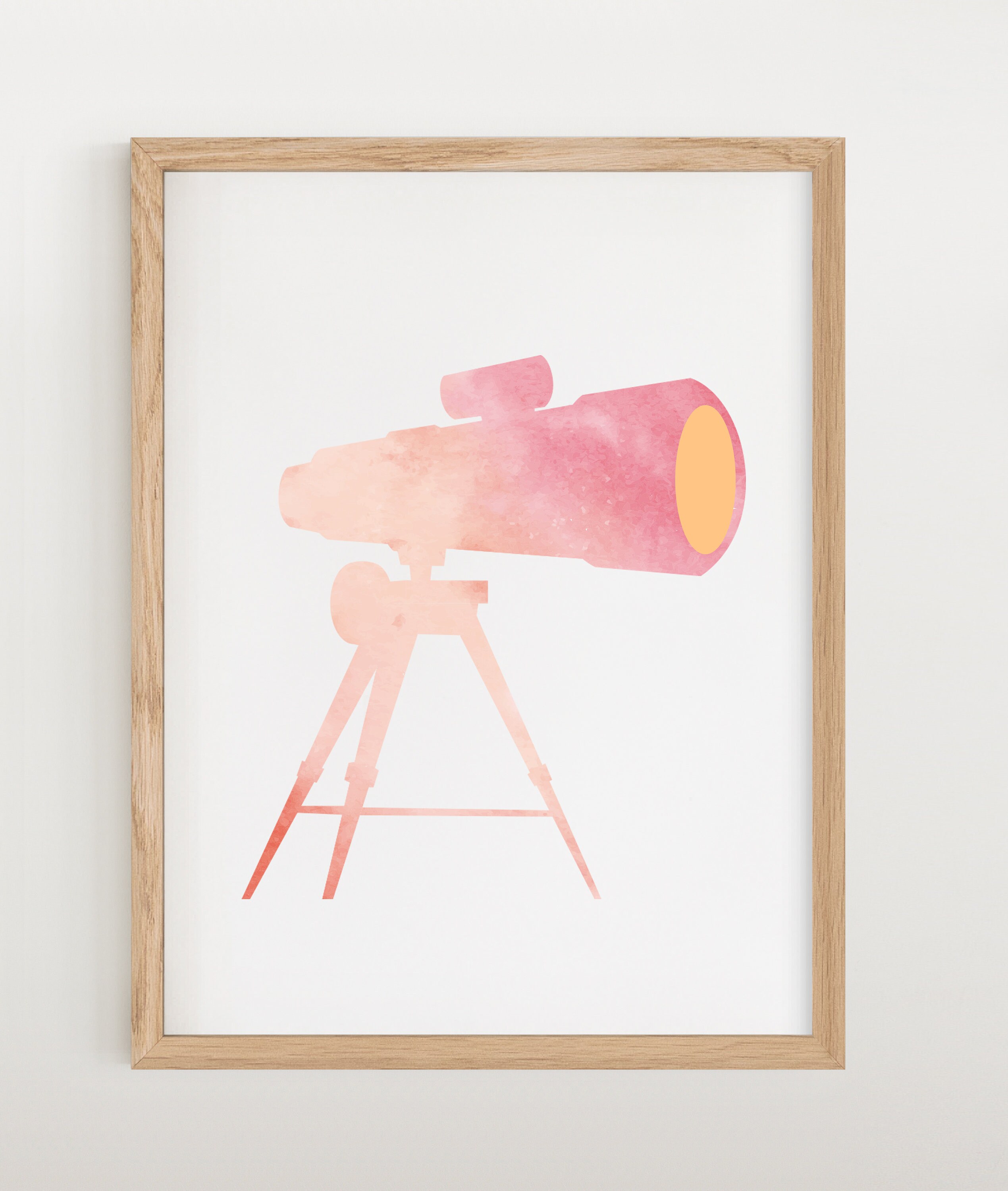 Pink Outer Space Nursery, Pink Girls Room Print, Outer Space Themed ...