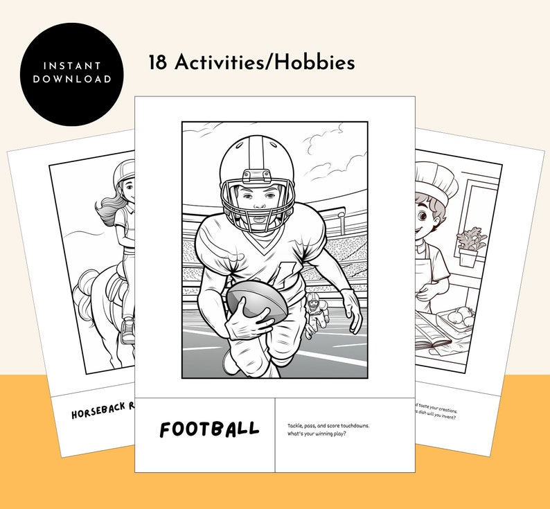 18 Activities & Hobbies Coloring Pages for Kids : Discover Your Hobby ...