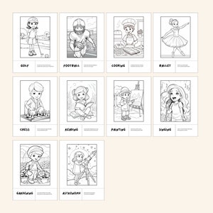 18 Activities & Hobbies Coloring Pages for Kids : Discover Your Hobby ...