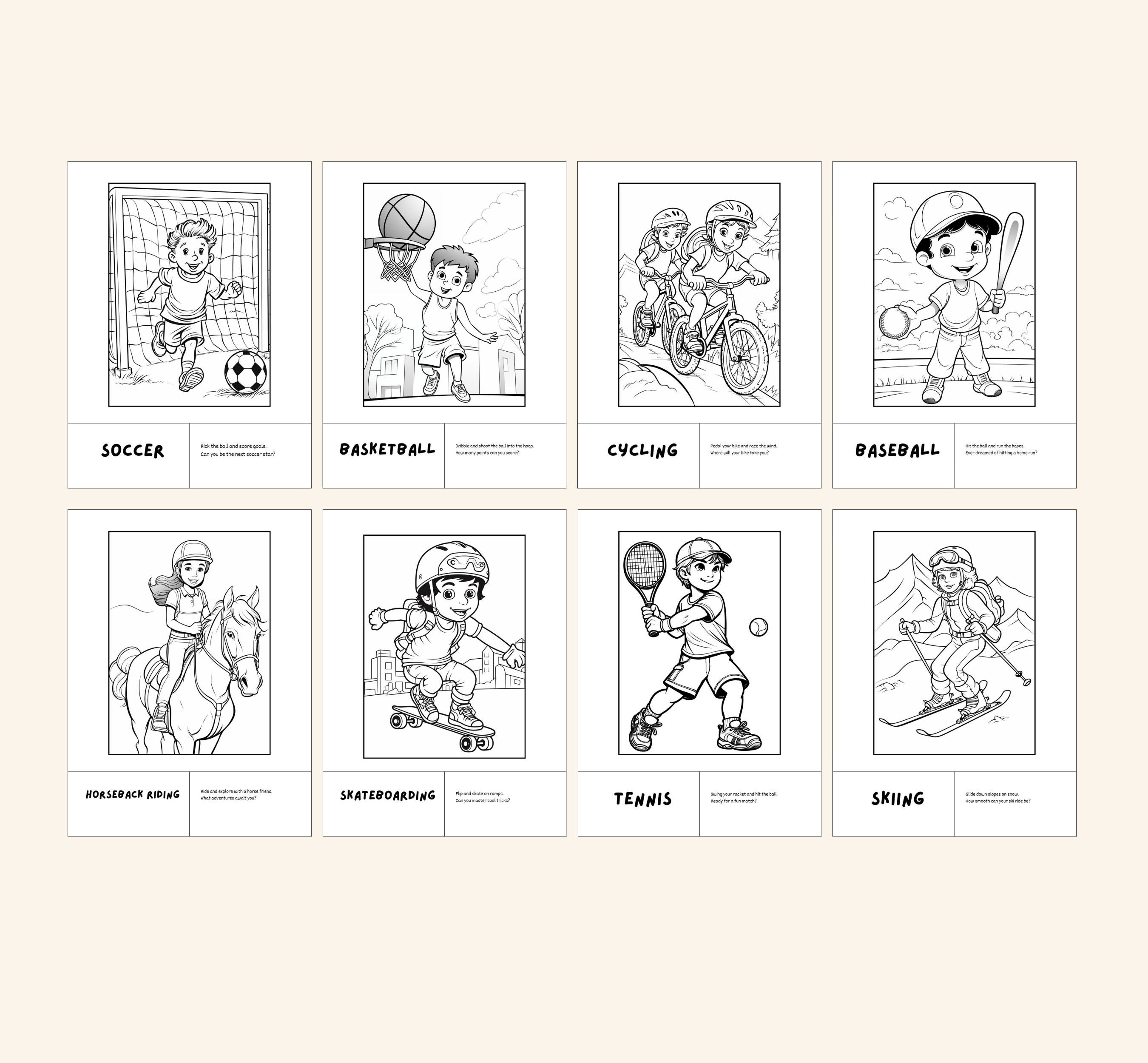 18 Activities & Hobbies Coloring Pages for Kids : Discover Your Hobby ...