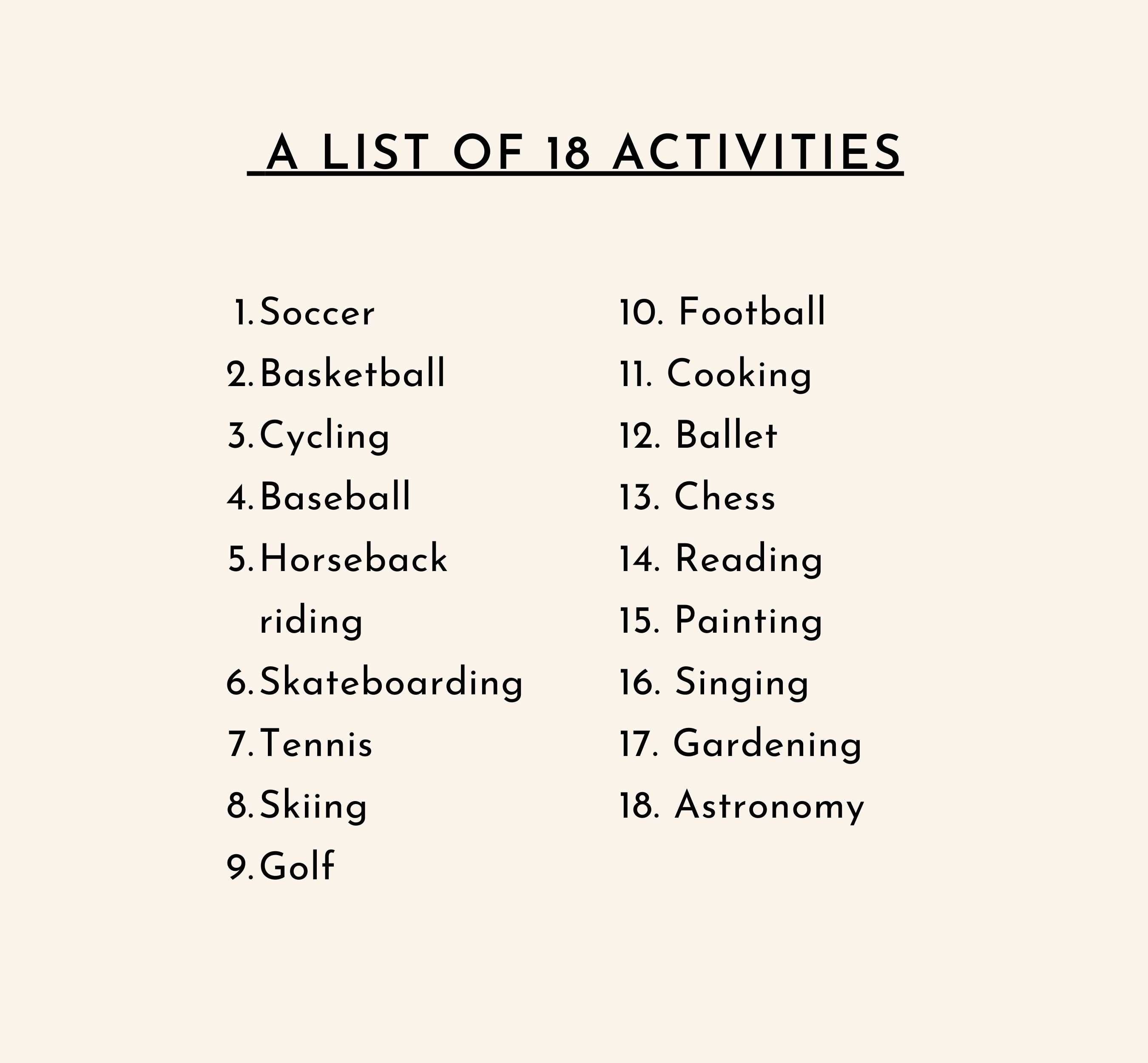 18 Activities & Hobbies Coloring Pages for Kids : Discover Your Hobby ...